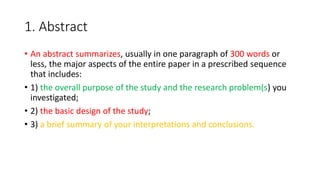 parts of a research paper | PPTX