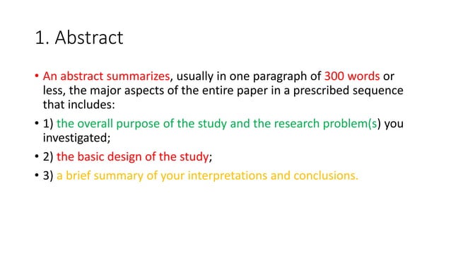 parts of a research paper | PPTX