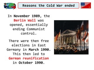 Reasons the Cold War ended - failure of communism in Eastern Europe | PPTX