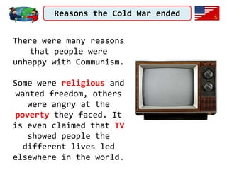 Reasons the Cold War ended - failure of communism in Eastern Europe | PPTX