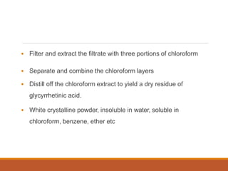 Isolation, Identification and Analysis of Phytoconstituents | PPTX