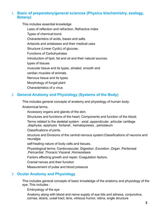 Syllabus of PCL in ophthalmic Assistant by NHPC | PDF