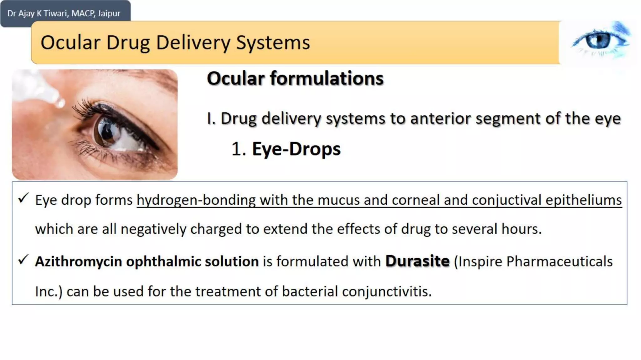 Ocular drug delivery systems (part-3)- Ocular formulations | PPTX | Eye and Vision Conditions ...