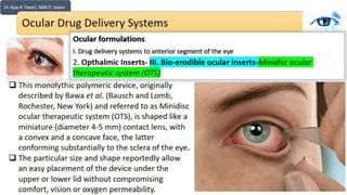 Ocular drug delivery systems (part-3)- Ocular formulations | PPTX