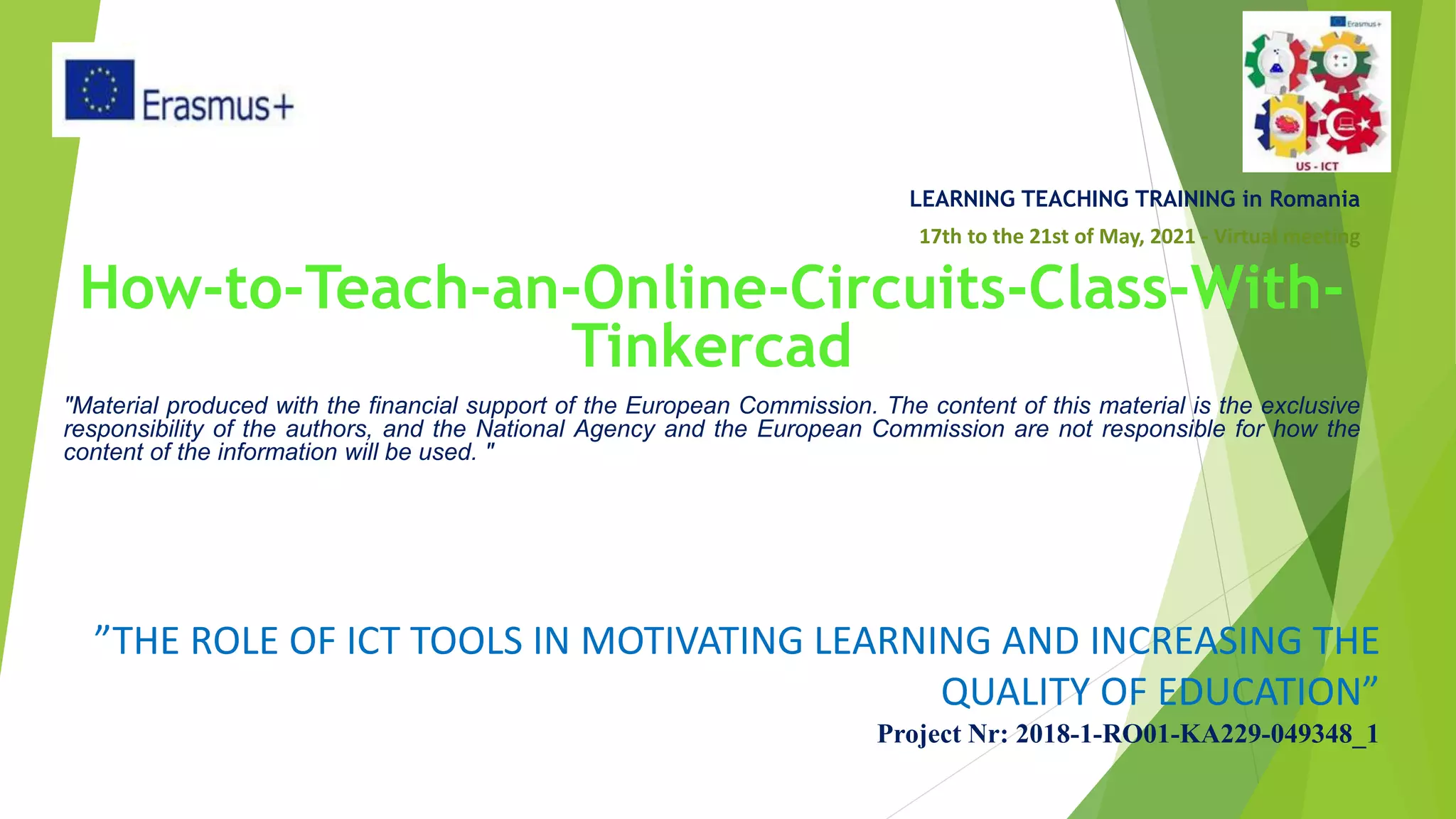 How to-teach-an-online-circuits-class-with-tinkercad US ICT project | PPT