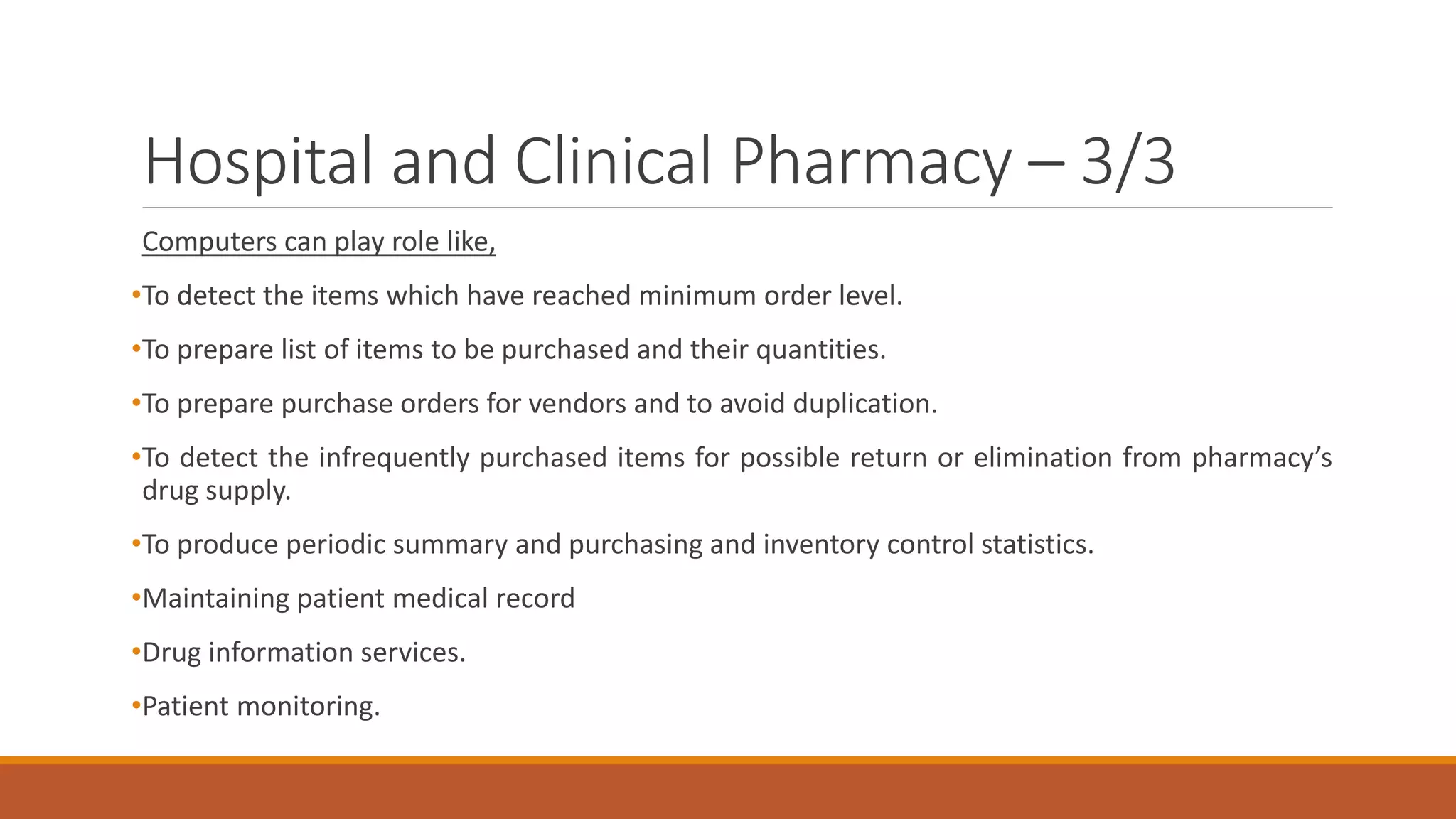 Application of Computers in Pharmacy | PPTX