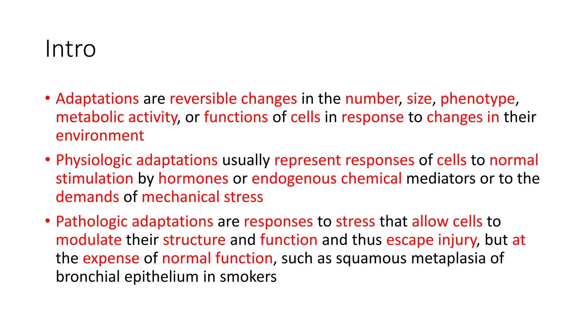3. cellular adaptations to stress | PPTX