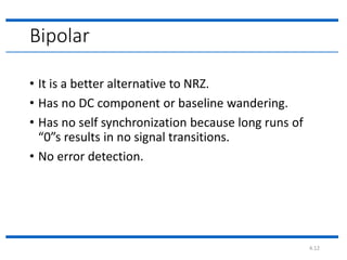 3. line coding( bipolar, multilevel, multitransition) | PPTX