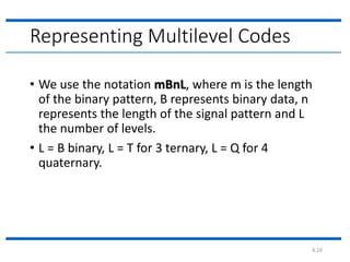 3. line coding( bipolar, multilevel, multitransition) | PPTX