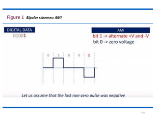 3. line coding( bipolar, multilevel, multitransition) | PPTX