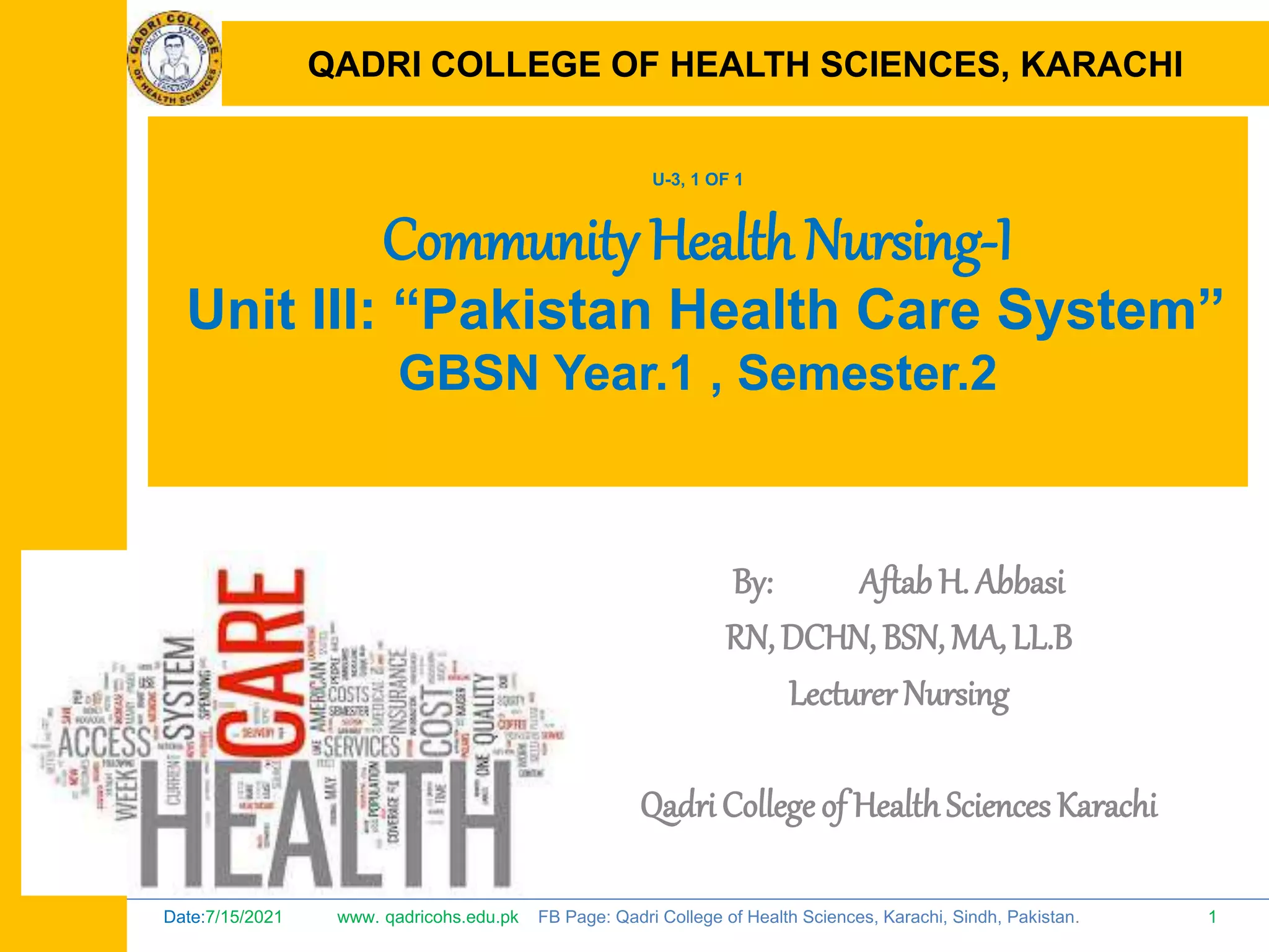 pakistan health care system | PPTX