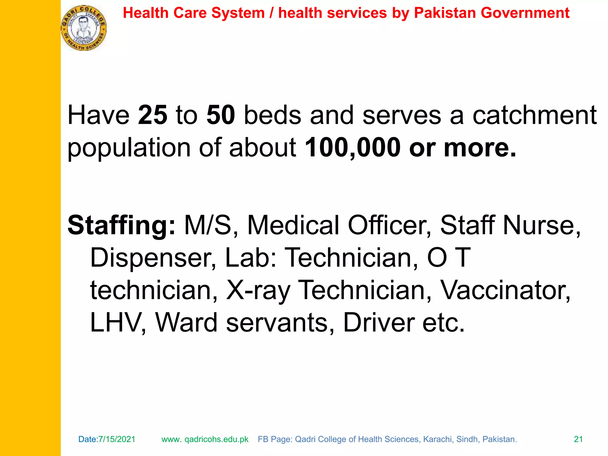 pakistan health care system | PPTX