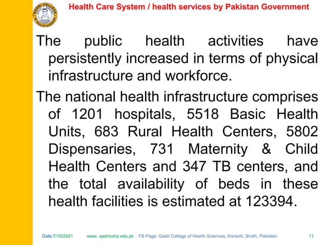 pakistan health care system | PPTX | Infectious Diseases | Diseases and ...