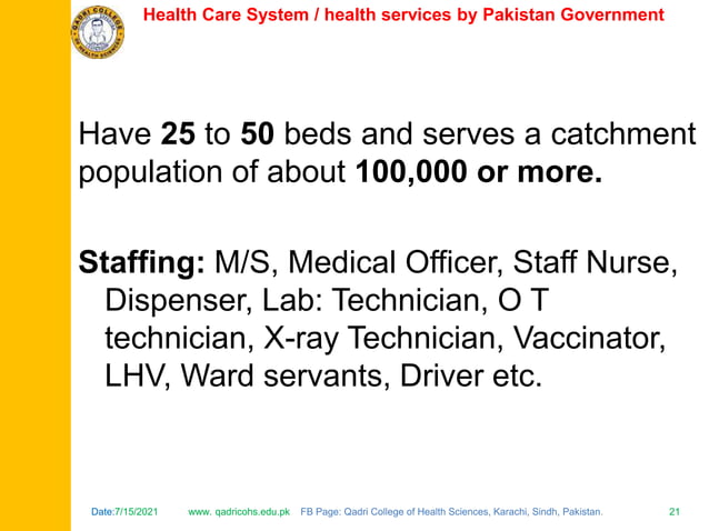 pakistan health care system | PPTX | Infectious Diseases | Diseases and ...