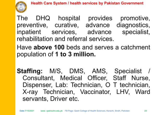 pakistan health care system | PPTX | Infectious Diseases | Diseases and ...