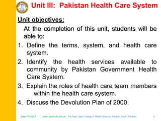 pakistan health care system | PPTX