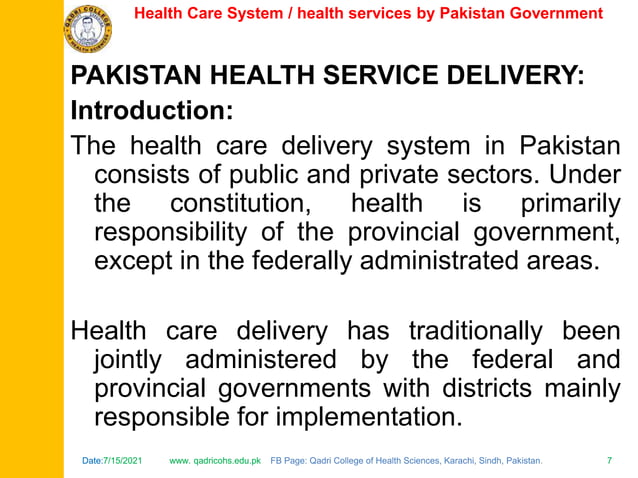 pakistan health care system | PPTX | Infectious Diseases | Diseases and ...