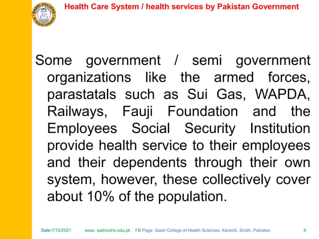 pakistan health care system | PPTX | Infectious Diseases | Diseases and ...