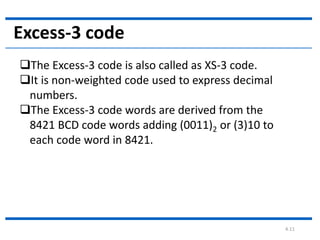 3.codes( binary code ,excess 3, gray code ) | PPTX | Programming Languages | Computing
