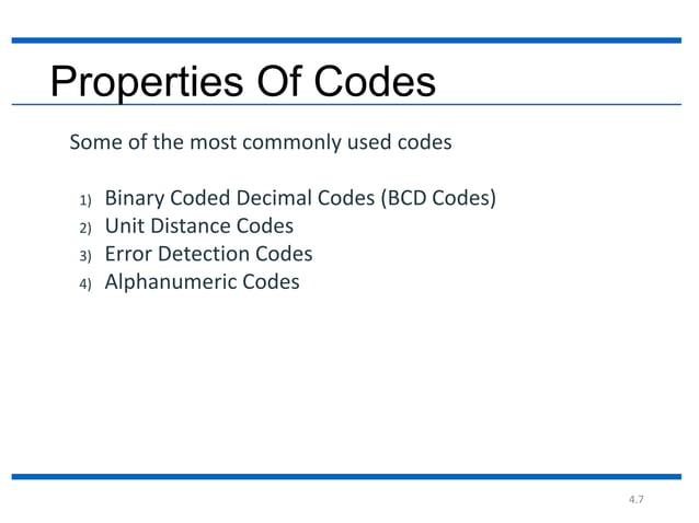 3.codes( binary code ,excess 3, gray code )