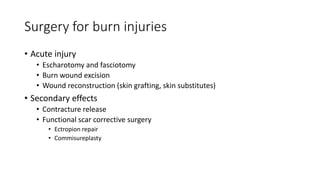 Surgical management of burn injuries | PPTX