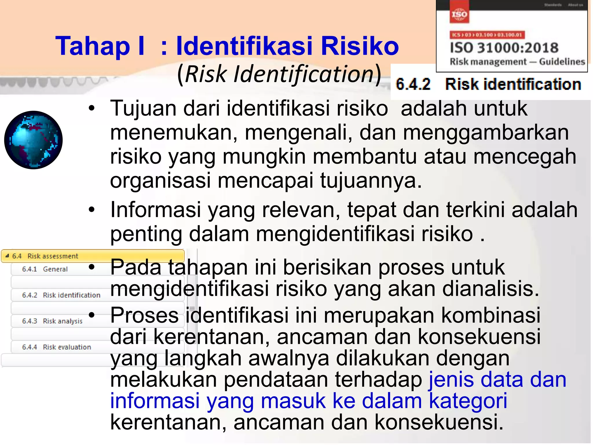Process "Pemetaan Risiko & Risk Assessment" (Based-on ISO 31090-2018 ...