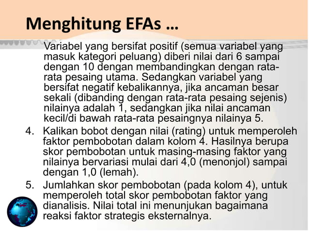 SWOT + IFAs & EFAs Analysis _"Training MARKETING RESEARCH" | PPTX