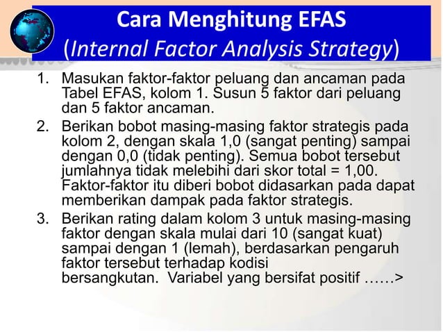 SWOT + IFAs & EFAs Analysis _"Training MARKETING RESEARCH" | PPTX