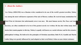 B. Sc. Sem - II The Three Questions | PPT