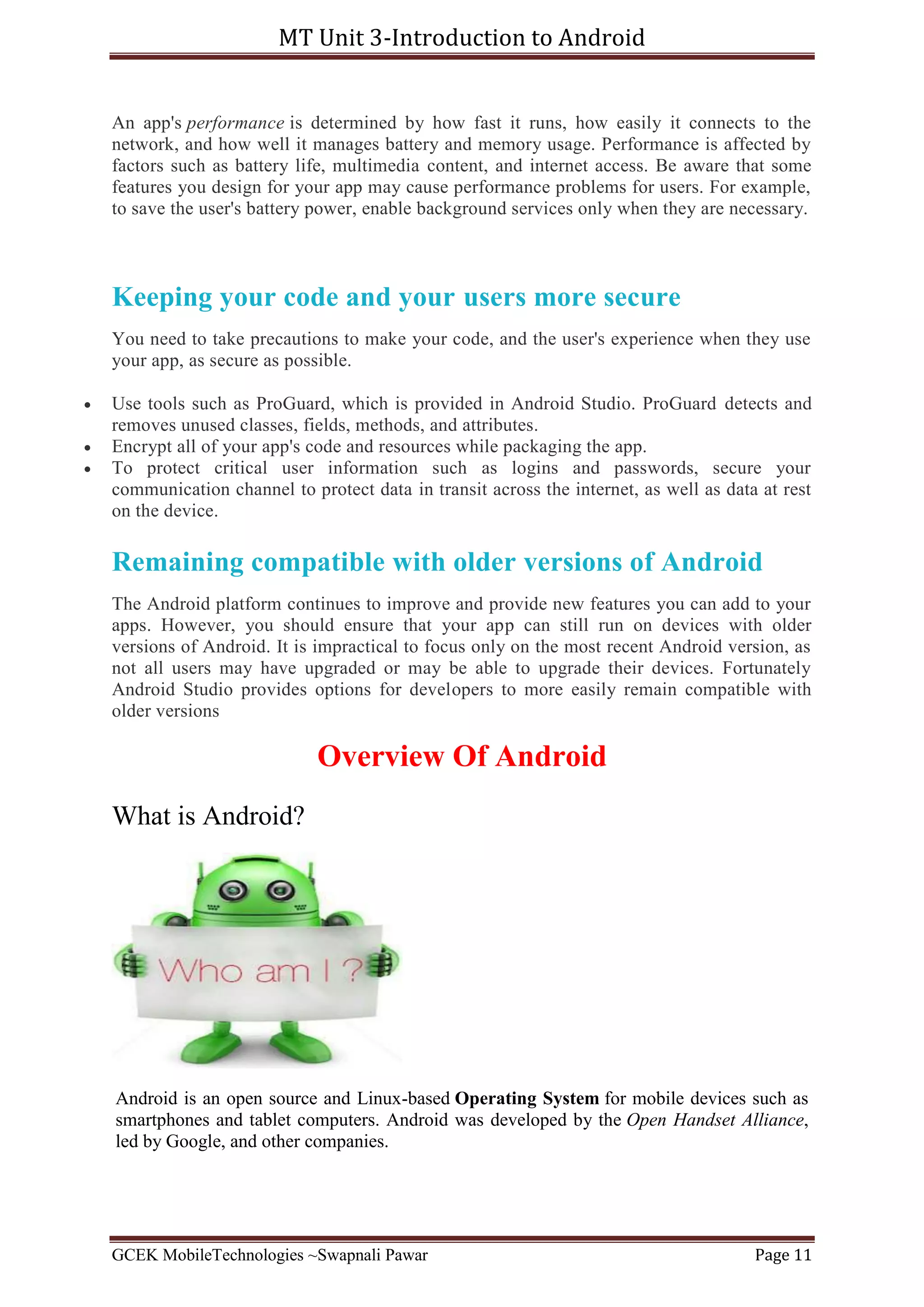 Introduction to android | PDF