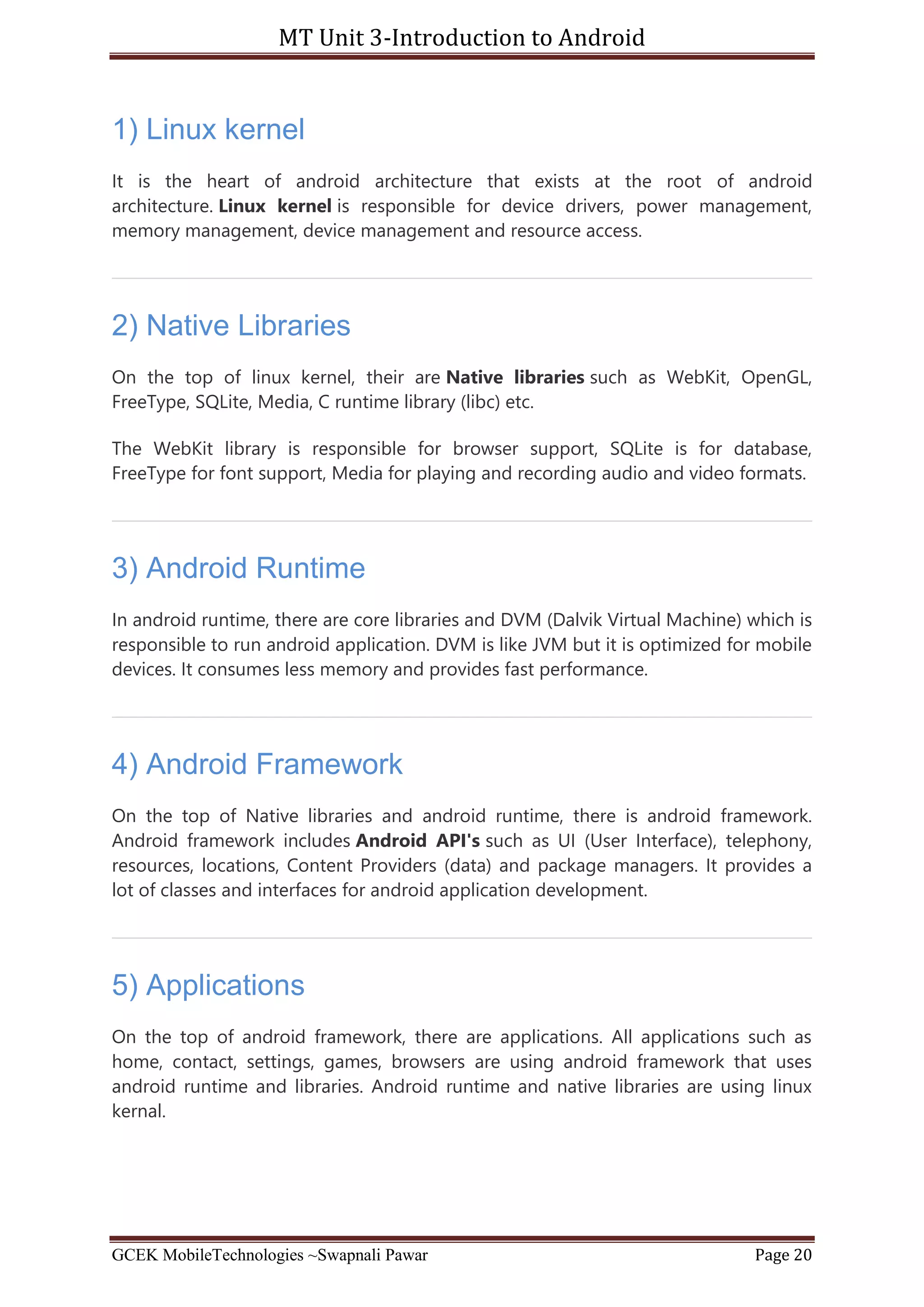 Introduction to android | PDF