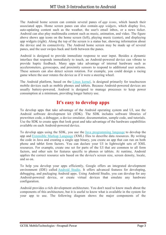 Introduction to android | PDF