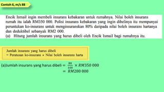 MM Tingkatan 5, 3.1.3 masalah melibatkan insurans | PPT