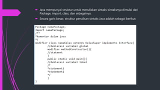 3. struktur program java | PPT