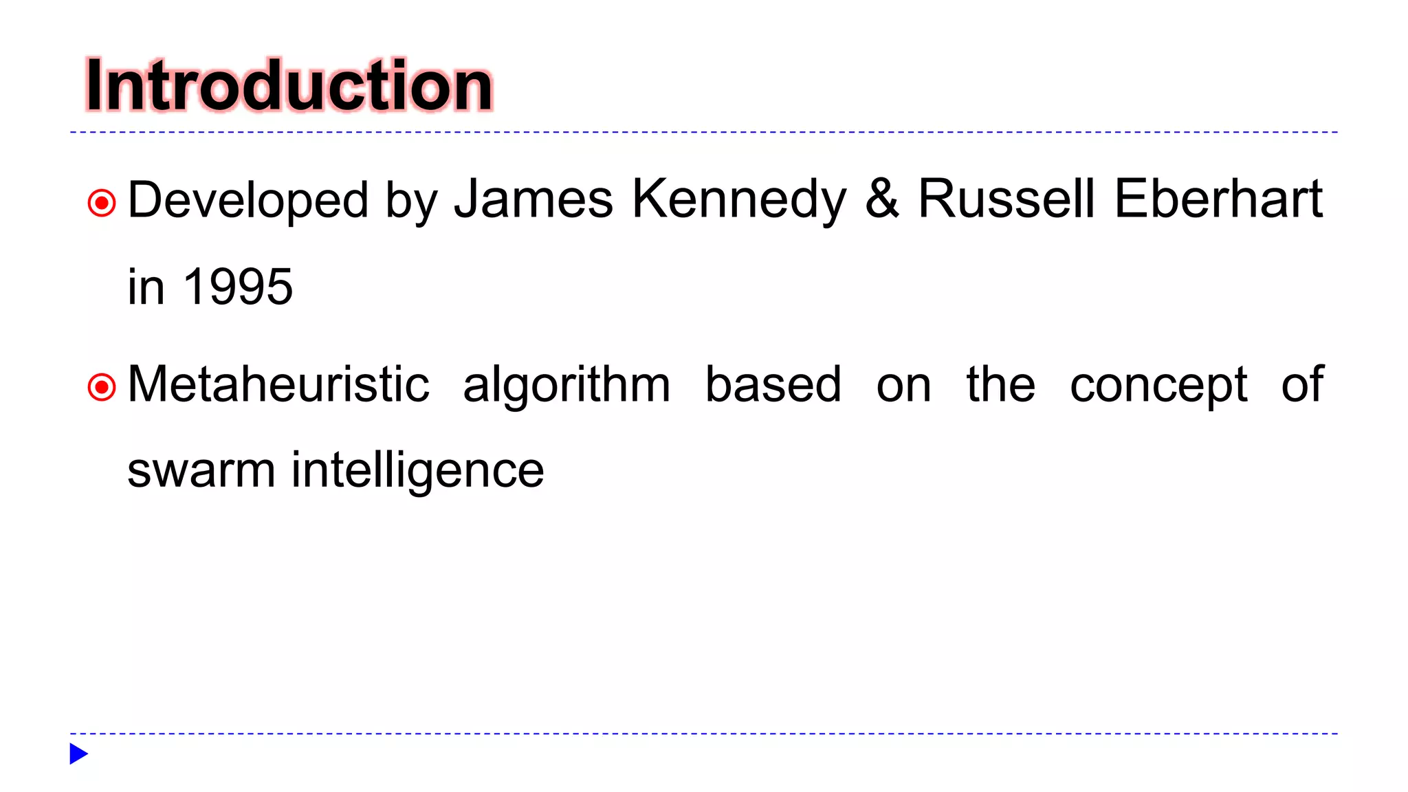Particle swarm intelligence | PPTX