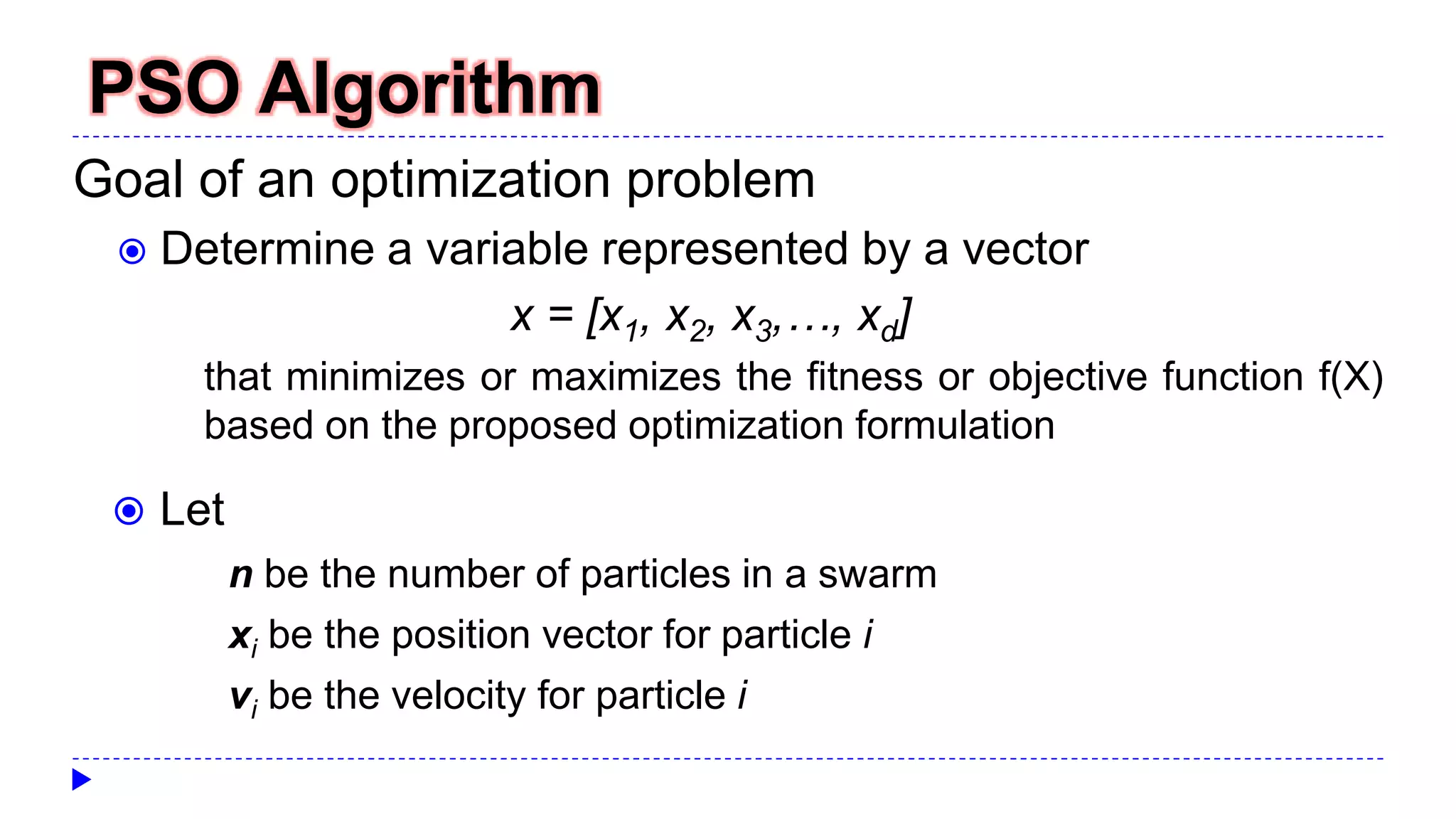 Particle swarm intelligence | PPTX
