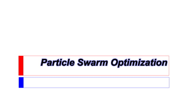 Particle swarm intelligence | PPTX | Physics | Science