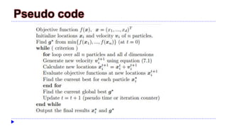Particle swarm intelligence | PPTX