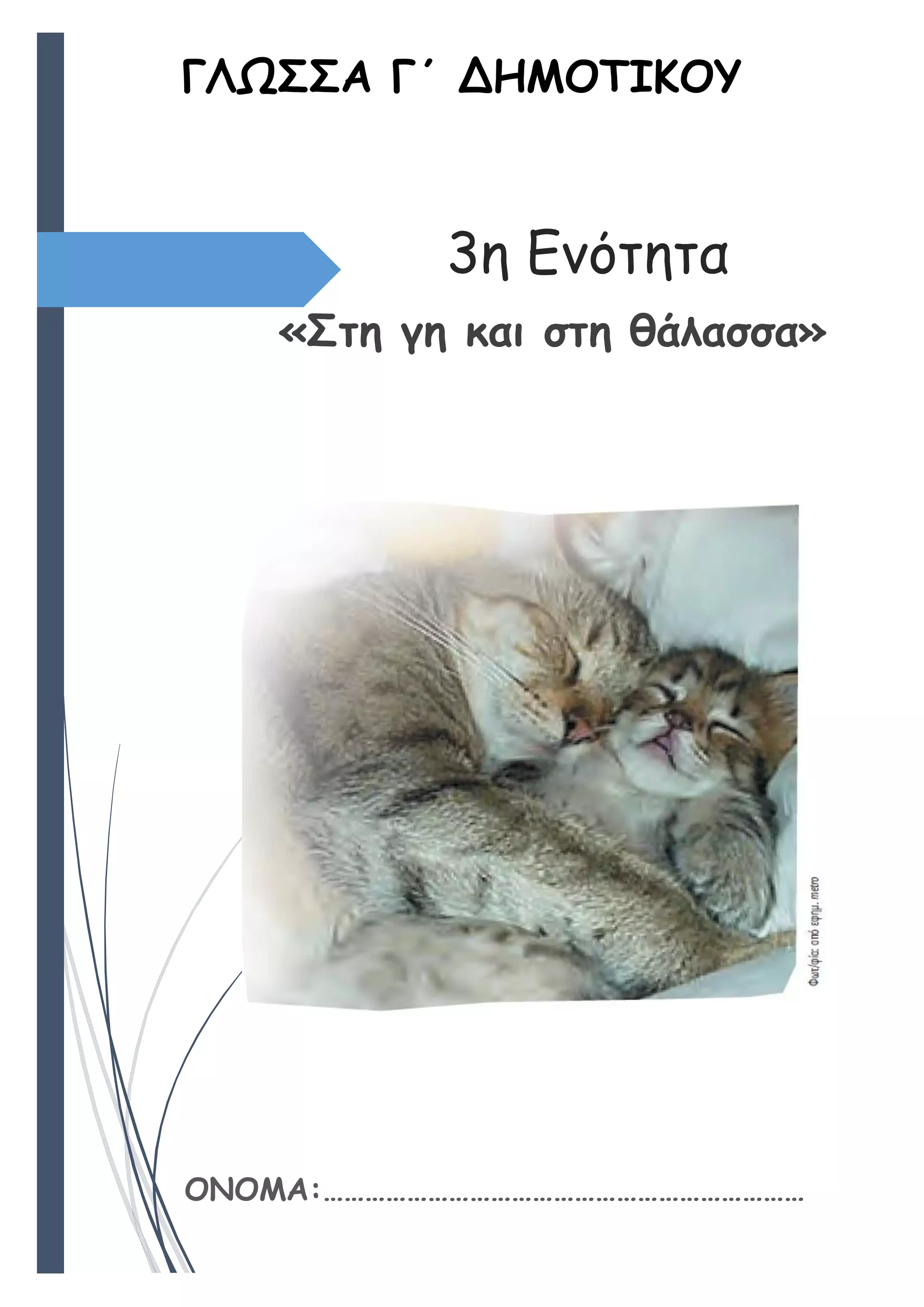 ΓΛΩΣΣΑ Γ΄ΔΗΜΟΤΙΚΟΥ ΕΝΟΤΗΤΑ 3η_ΣΤΗ ΓΗ ΚΑΙ ΣΤΗ ΘΑΛΑΣΣΑ | PDF