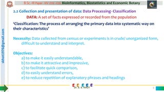 3. Biostatistics classification of data tabulation | PPTX