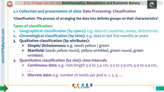 3. Biostatistics classification of data tabulation | PPT 3. Biostatistics classification of data tabulation | PPT