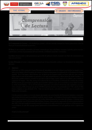 3. comprensión de lectura Razonamiento Verbal | PDF