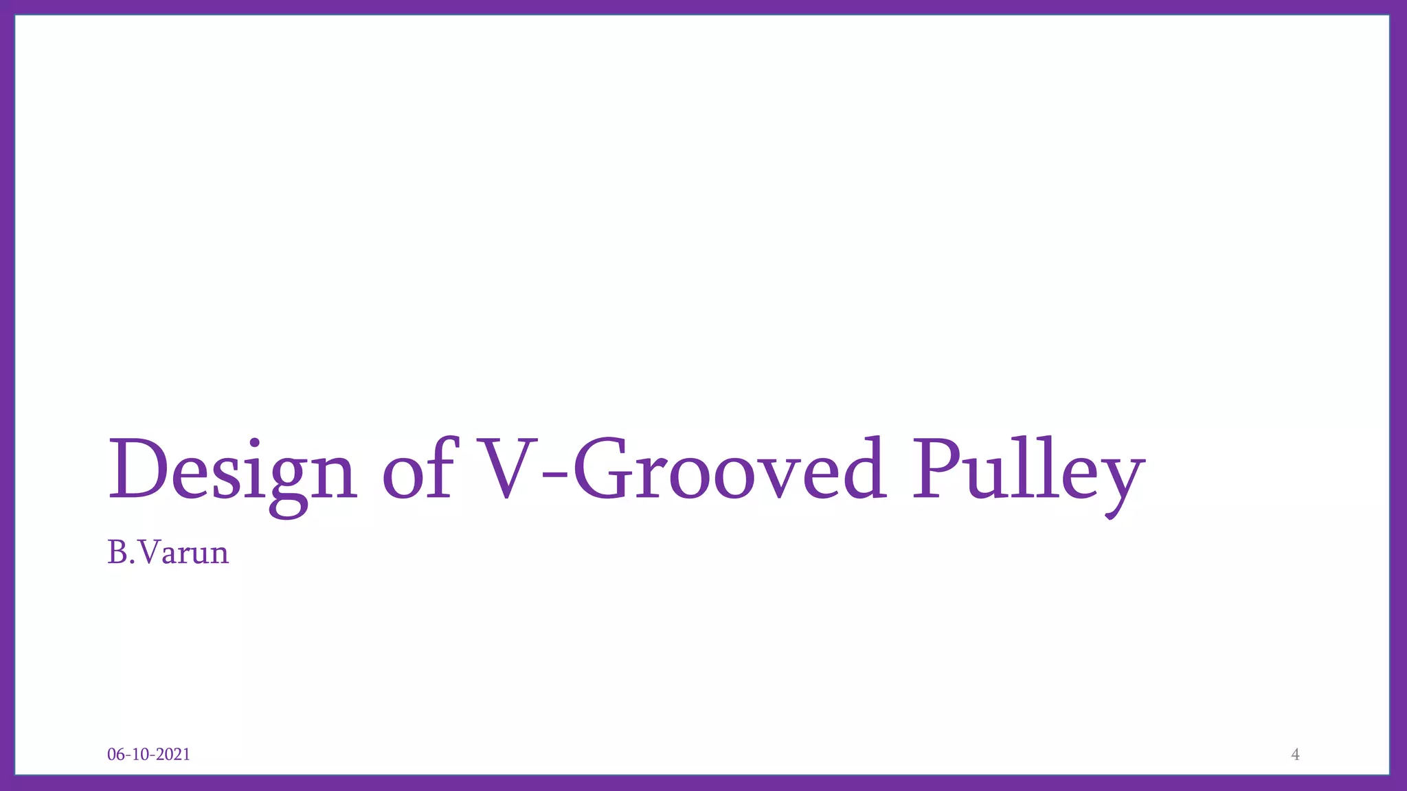 V-belt drive Design Procedure | PPTX