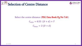 V-belt drive Design Procedure | PPTX