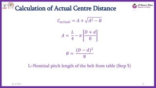 V-belt drive Design Procedure | PPTX