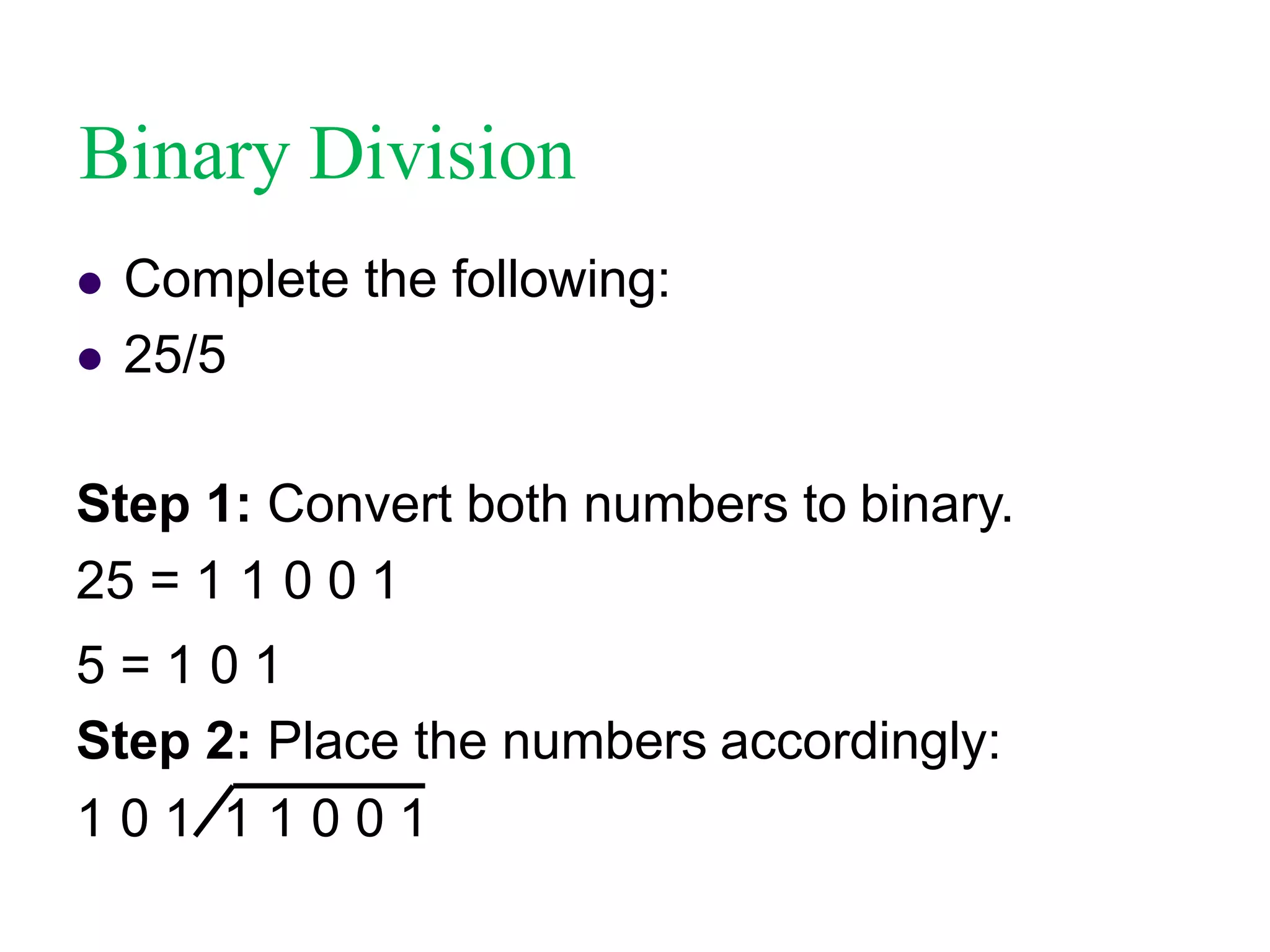 Binary Arithmetic | PPTX | Technology & Computing