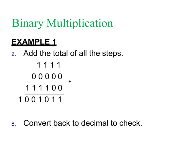 Binary Arithmetic | PPTX | Technology & Computing
