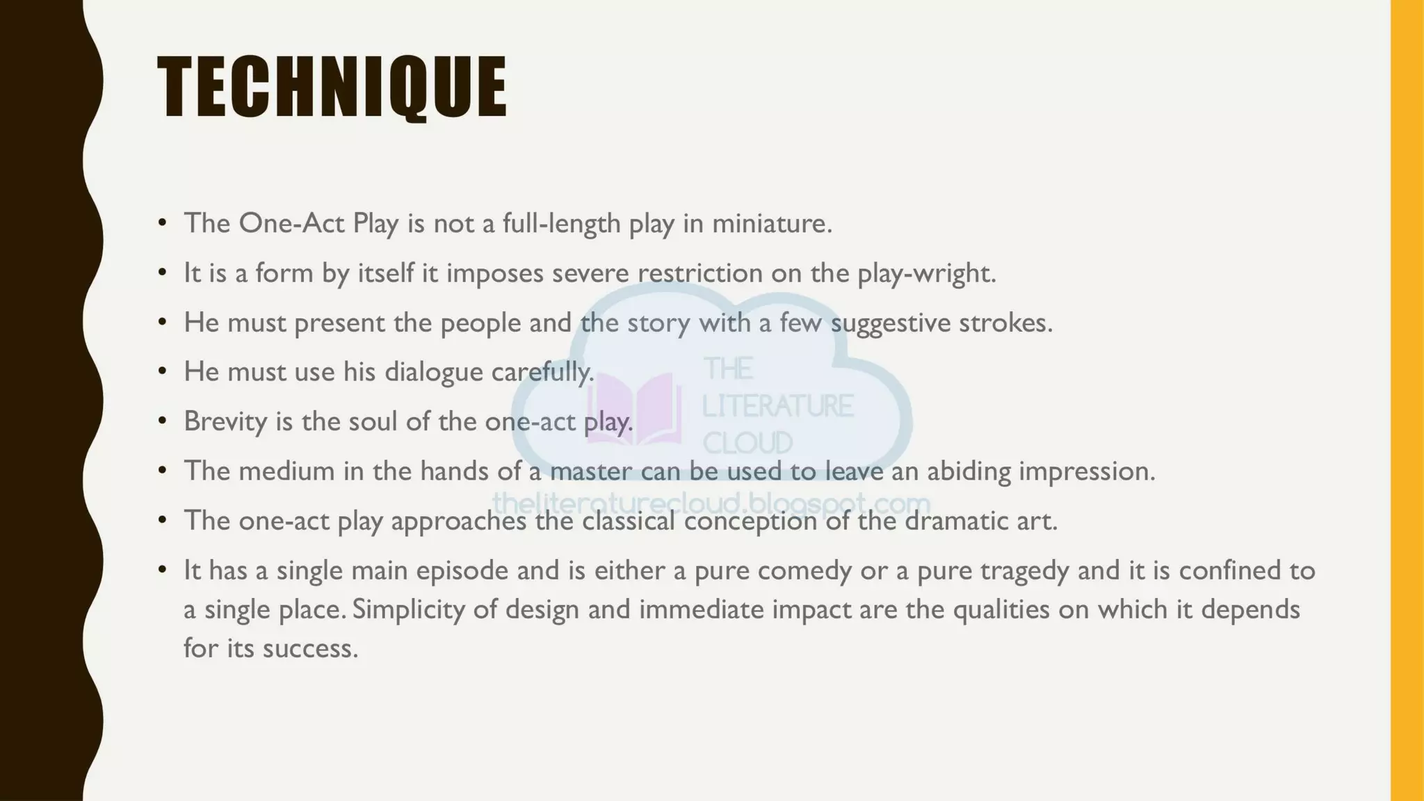 The one act play | PDF