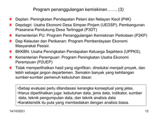 Kemiskinan: Masalah dan kebijakan penaggulangan kemiskinan | PPT