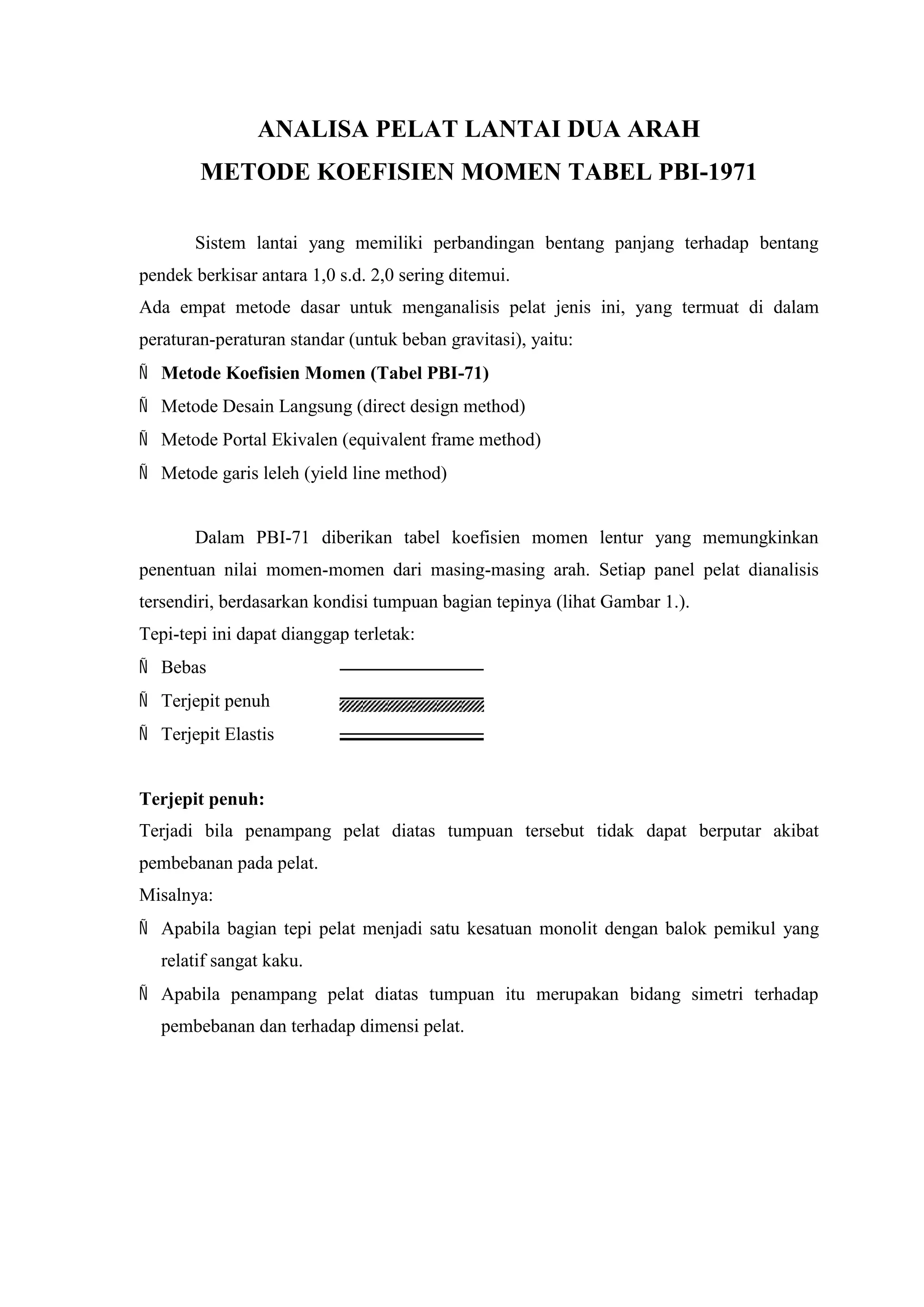 3. koefisien momen pbi 71-two way #1 | PDF